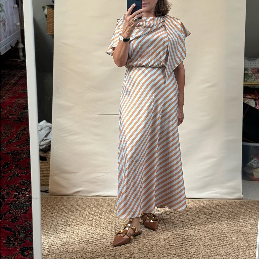 Dresses | Thierry Colson Silk Midi Dress | Poshmark